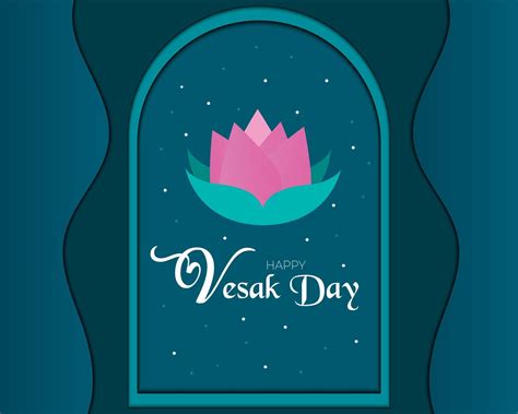 Happy Vesak Day Papercut Vector 2126559 Vector Art At Vecteezy