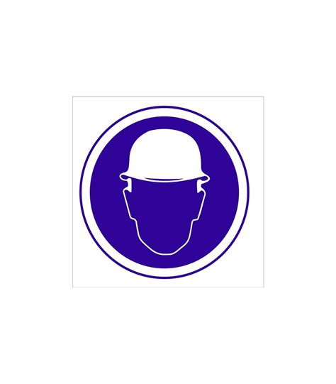 Señal de pictograma que indica Obligatorio el uso de casco COFAN skrc