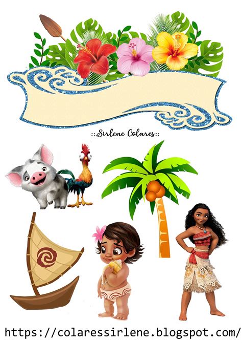 Topo de bolo para imprimir grátis infantil e adulto Topo de bolo Moana