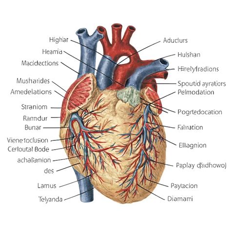 Uma ilustração anatômica intrincadamente detalhada do corpo humano