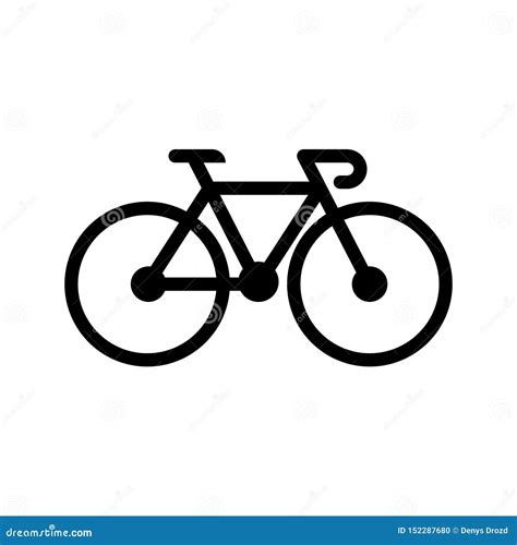 Vettore Dell Icona Del Segno Della Bicicletta Simbolo Dell