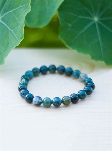 Green Moss Agate Bracelet Gemstone Bracelets Village Rock Shop