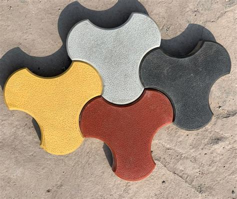Yellow Grey Red And Black RP Pavertack Outdoor Interlocking Concrete