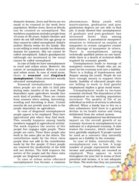 Ncert Book Class Social Science Chapter People As Resource Pdf
