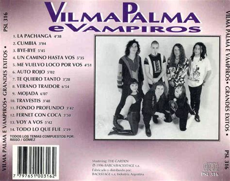 Car Tula Trasera De Vilma Palma E Vampiros Grandes Exitos Portada