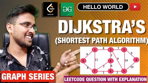 dijkstra algorithm single source shortest path greedy graph explained hindi hello world