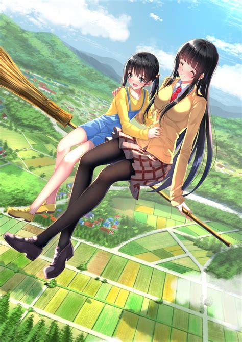 Flying Witch Mobile Wallpaper By Swordsouls Zerochan Anime