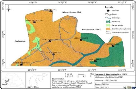 Localisation de la commune de Keur Samba Guèye Download Scientific