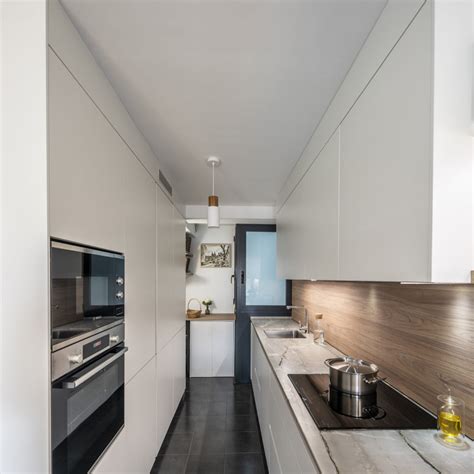 Cocinas Blancas Y Madera Santiago Interiores