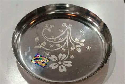 Inch Stainless Steel Laser Printed Dinner Plate At Rs Kg