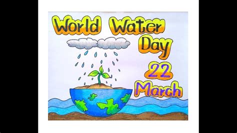 World Water Day Drawing How To Draw World Water Day Poster Save