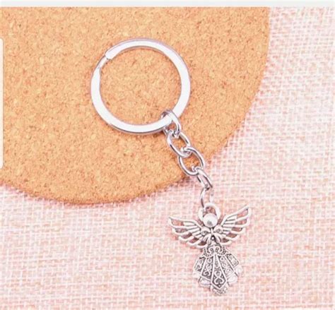 Llavero Angel De La Guarda Recuerdo Bautizo Primera Comunion En Venta