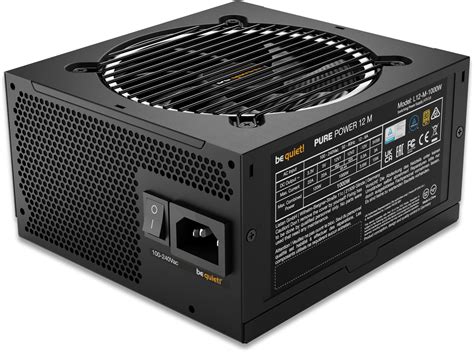 Be Quiet Pure Power 12 M 80 Gold Fully Modular ATX3 0 PSUs