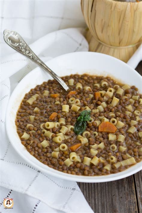 PASTA E LENTICCHIE Minestra Cremosa Ricetta Primo Piatto Anche Bimby