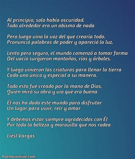 Poemas Sobre La Creaci N De Dios Poemas Online