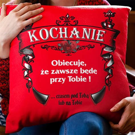 PODUSZKA Kochanie Obiecuję że zawsze będę przy Tobie gotic