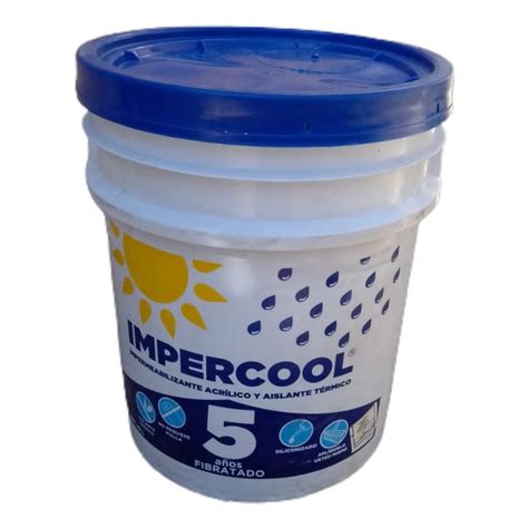 Impermeabilizante Impercool 5 años fibratado 19 litros Greensaver
