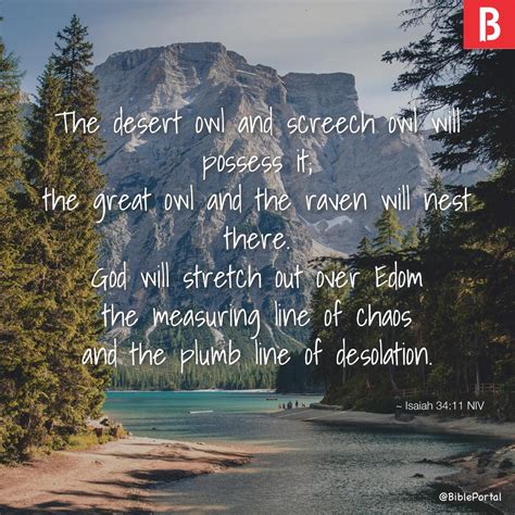 Isaiah 34 11 NIV Bible Study Meaning Images Commentaries