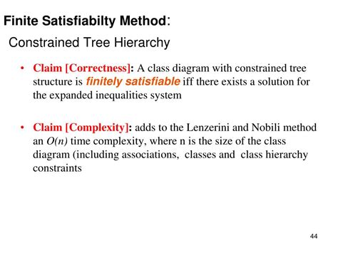 ppt efficient methods for solving finite satisfiability problems in uml class diagrams