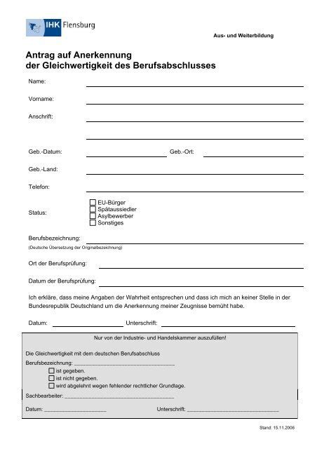 Antrag IHK Schleswig Holstein