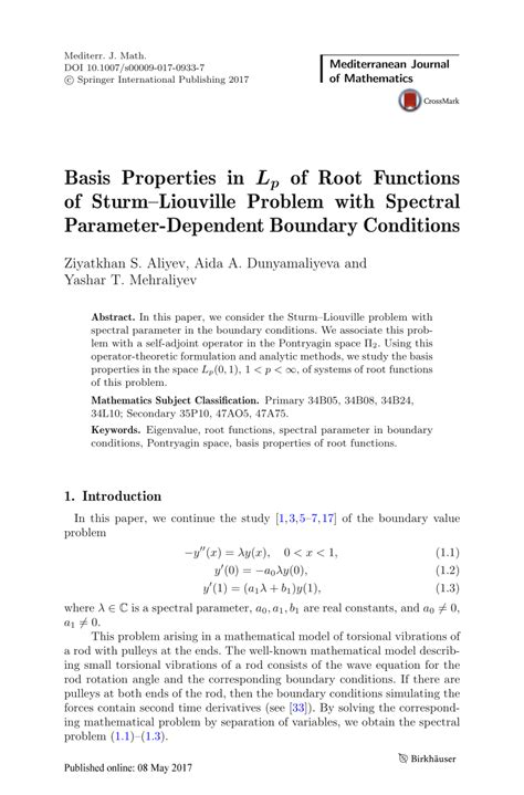 pdf basis properties in { varvec{l}} {{ varvec{p}}} l p of root functions of sturm