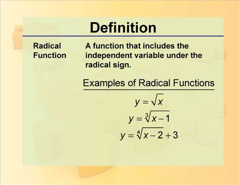 definition rationals and radicals radical function media4math