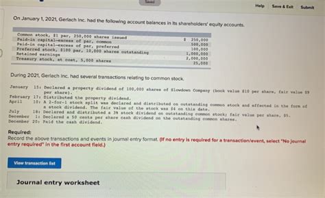 Solved Saved Help Save Exit Submit On January 1 2021 Chegg