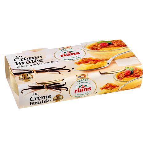 Crème Brûlée à la Vanille Bourbon Rians Laiteries H Triballat