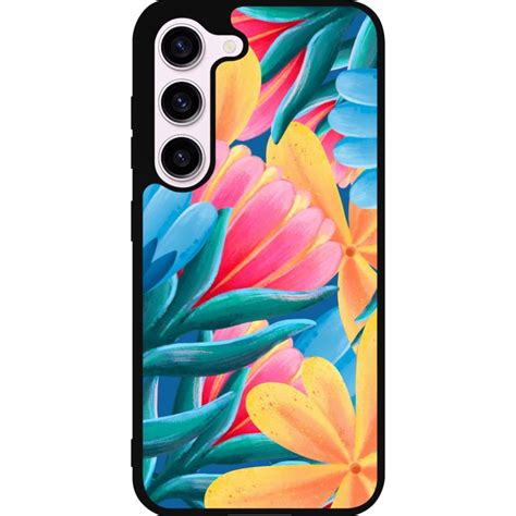 Coque Samsung Galaxy S23 Silicone Rigide Noir Spring 23 Colorful