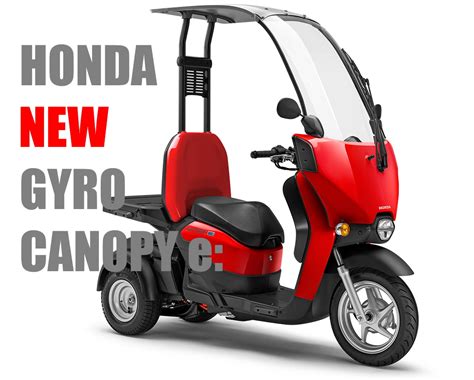 Honda Launches Gyro Canopy E Electric Three Wheel Scooter For