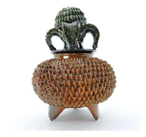 Calabaza Barro Vidriado Artesania Mexicana Amarillo Mostaza Env O Gratis