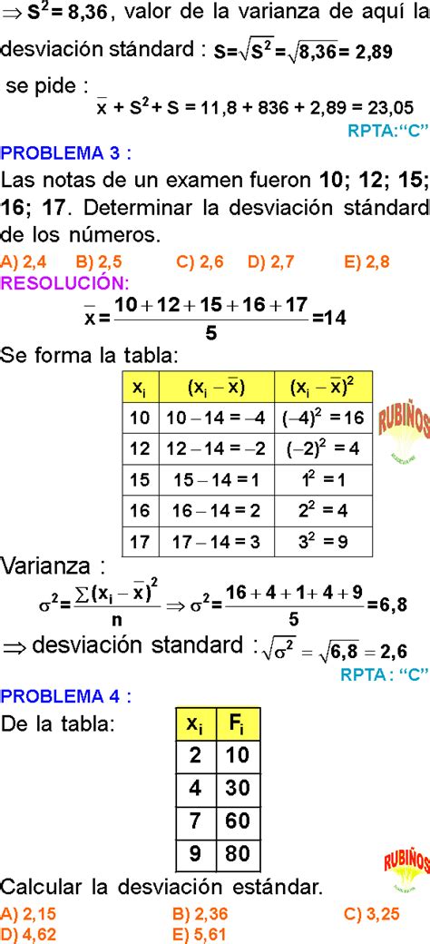 Ejemplo De Varianza Ejercicios Y Problemas Resueltos