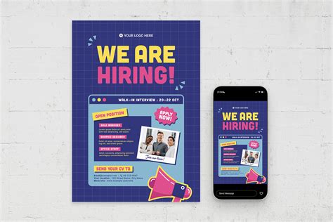 We Are Hiring Flyer Template PSD AI EPS BrandPacks