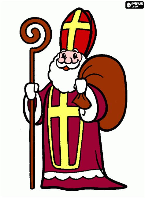 Sinter Klaas Coloring Page Printable Sinter Klaas