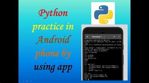 how to practice python in android phone youtube