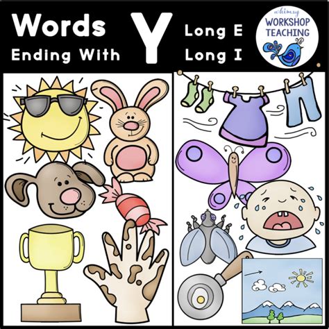 Clip Art Clipart Images Color Black White Phonics Y Endings Whimsy