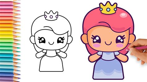 C Mo Dibujar Una Princesa Kawaii Dibujos F Ciles Youtube