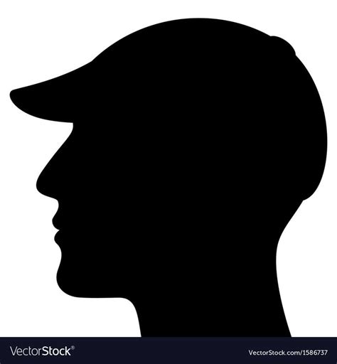 The Silhouette Of A Man S Head Wearing A Baseball Cap