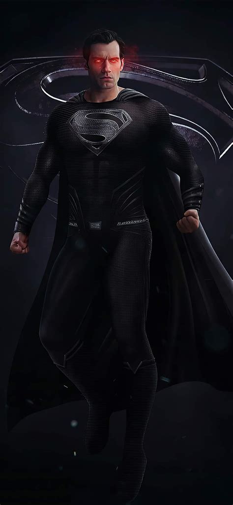 Super hombre traje negro liga de la justicia superhéroe superhombre