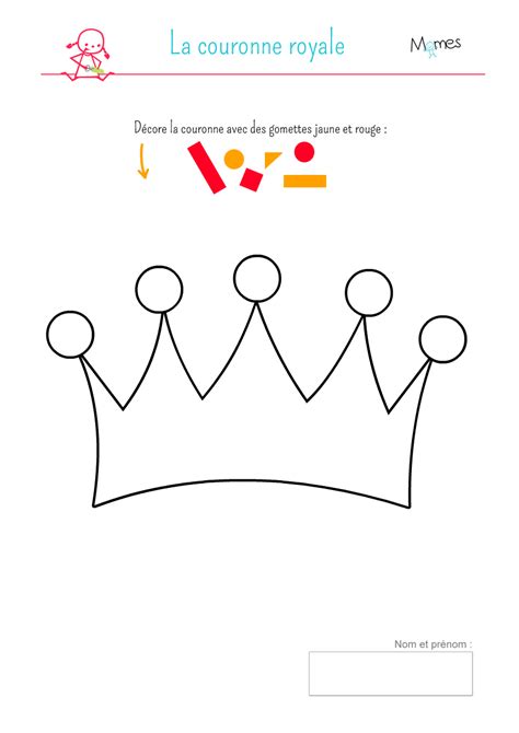 Couronne Des Rois Imprimer Et D Corer Avec Des Gommettes Momes