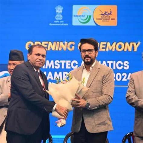 Anurag Thakur Inaugurates Historic BIMSTEC Aquatics Championships 2024