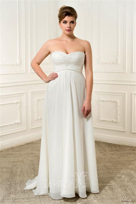 Más de 40 Vestidos de Novia para Gorditas Sencillos de Boda Civil y