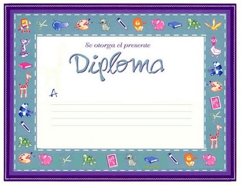 Dibujos Y Plantillas Para Imprimir Diplomas Para Imprimir Y Colorear