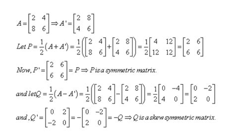 express the matrixas the sum of a symmetric and a skew symmetric matrix cbse class 12 maths