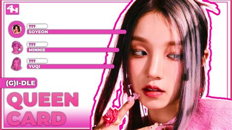 G I Dle Queencard Line Distribution Youtube