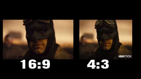 Zack Snyder S Justice League Aspect Ratio Comparison 16 9 4 3 YouTube