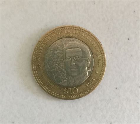 Moneda De 10 Pesos Batalla De Puebla Monedas Monedas