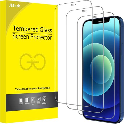 JETech Verre Trempé pour iPhone 12 12 Pro 6 1 Pouces Couverture