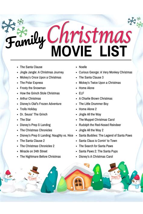 Ultimate Christmas Movie List With Free Printable Checklist Mom S