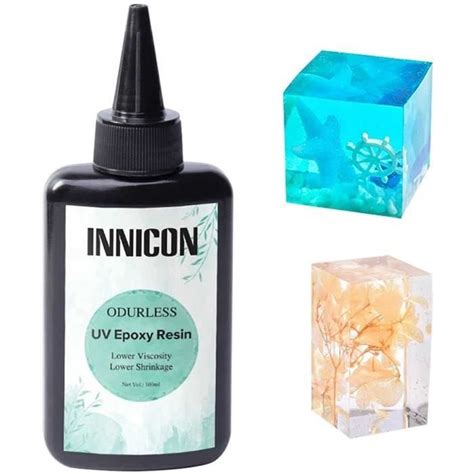 Kit de résine époxy UV inodore 100 ml Transparente Ne jaunit pas